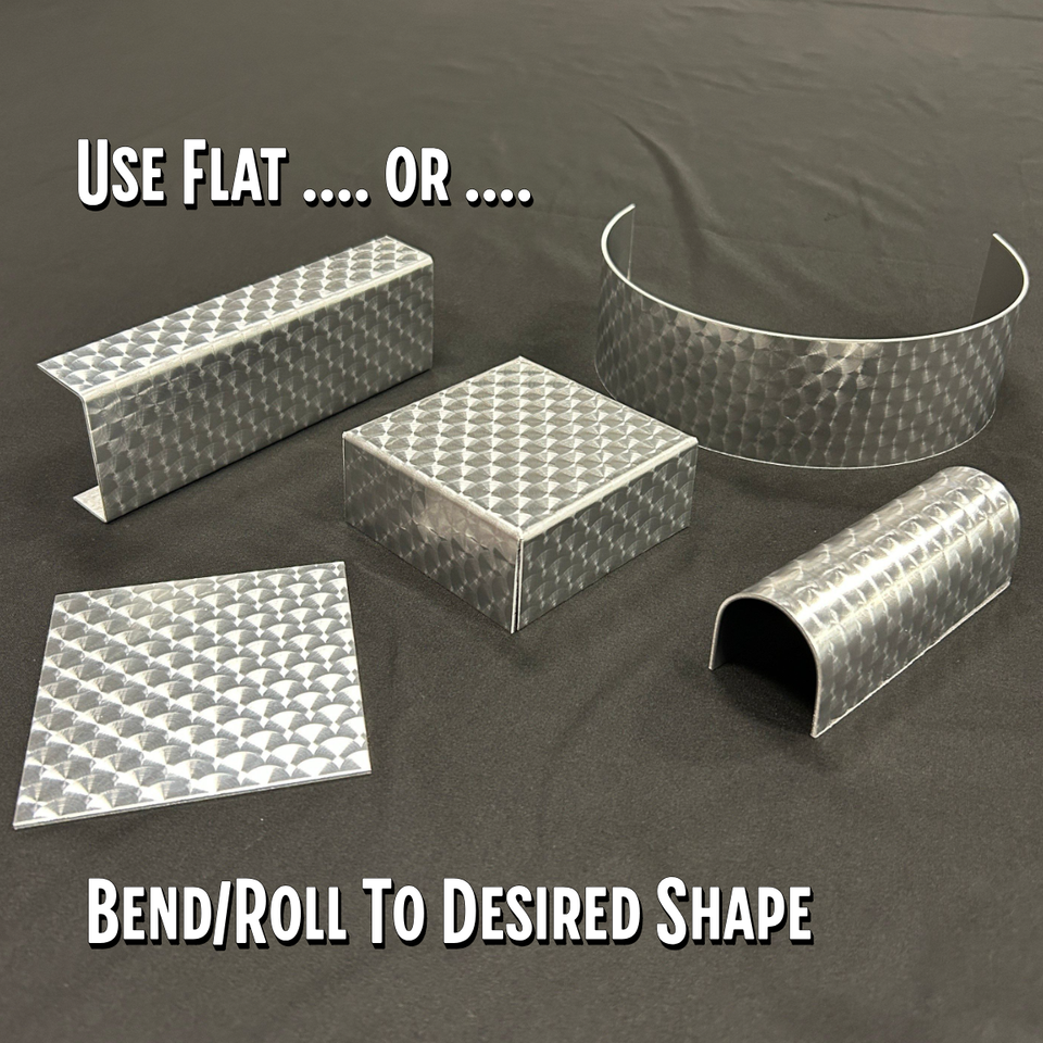 8" x 18" ENGINE TURNED PANEL _ ALUMINUM _ 1/2" SWIRLS _MULTI-USE ...