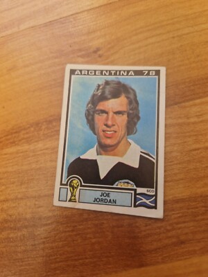 VINTAGE PANINI ARGENTINA 1978 78 WORLD CUP JOE JORDAN SCOTLAND STICKER ...