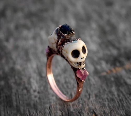 Natural Multi Tourmaline Gemstone Horror Skull Design Handmade ...