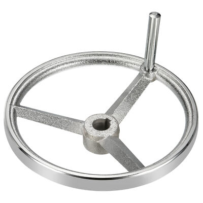 Rotary Handwheel 200mm 8" Diameter Cast Iron Chrome Plated with Handle ...