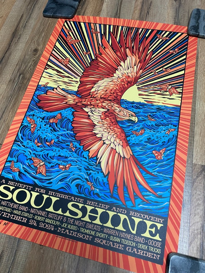 Soulshine Benefit Concert Poster Madison Square Garden 11/24/24 Signed ...