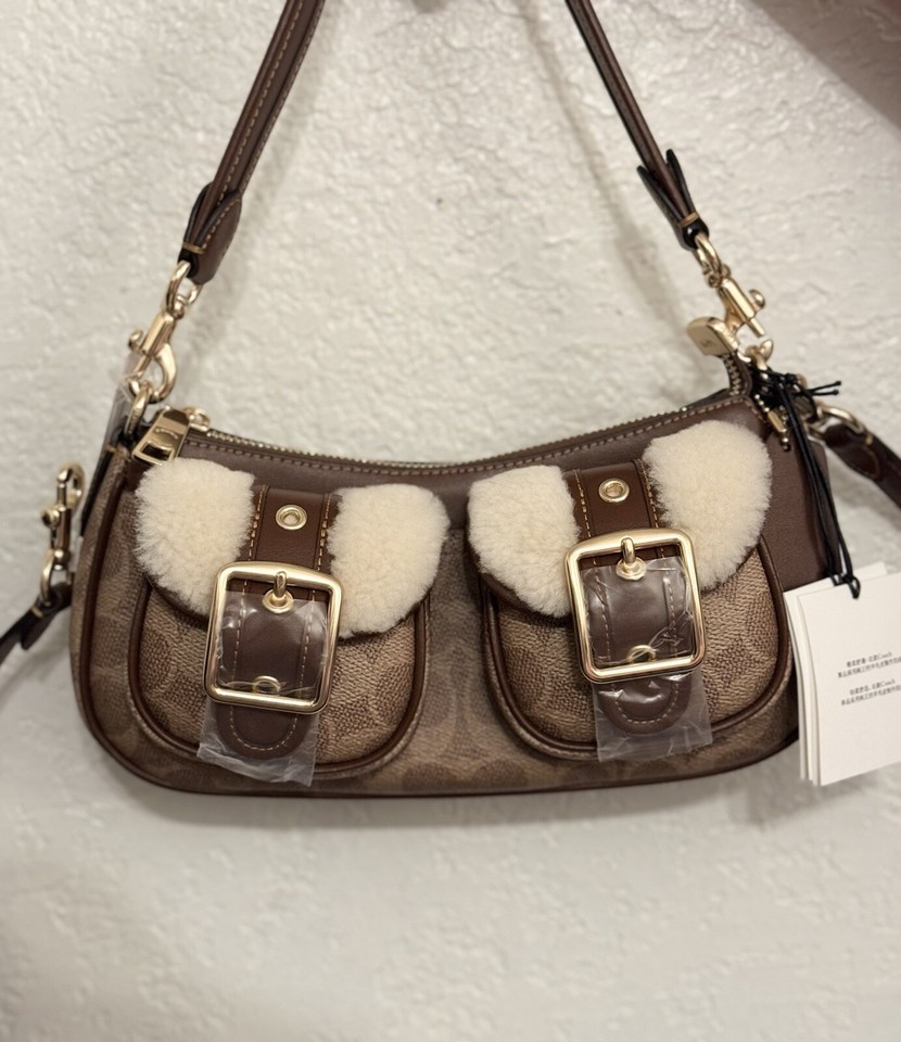 NWT Coach CY658 Ashton Baguette Bag In Signature Canvas Fast Shipping ...