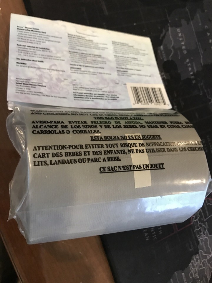 USG Durock Shower System- Waterproofing Membrane 5" x 50' Roll | eBay