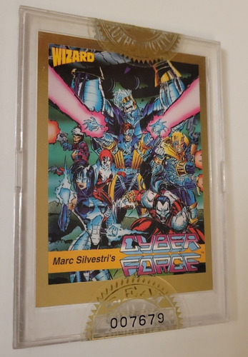 1992 CYBER FORCE #6 GOLD PROMO CARD Mint SEALED CASE Wizard Press MARC ...