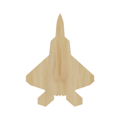 Fighter Jet Laser Cut Out Wood Shape Craft Supply - F-22 Raptor Cutout ...
