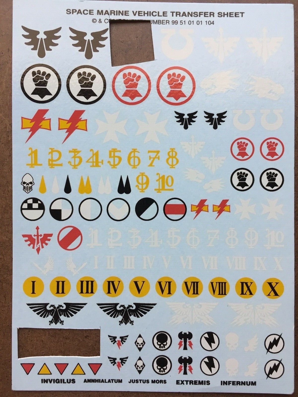 Warhammer 40K Astra Militarum, Ork, Space Marine, Dark Elves, Decal ...