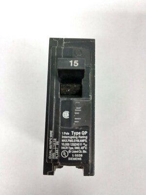 Siemens Q115 1-Pole 15-Amp 120/240V Plug-In Circuit Breaker ...