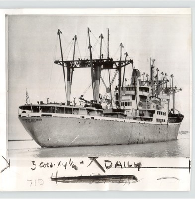 1st Flagged Ship in SUEZ CANAL The President Jackson VINTAGE 1957 Press ...