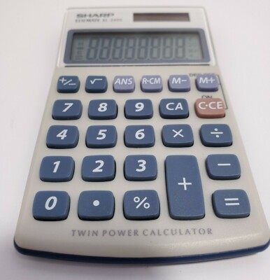 Sharp Elsi Mate EL-240S Twin Power Calculator | eBay