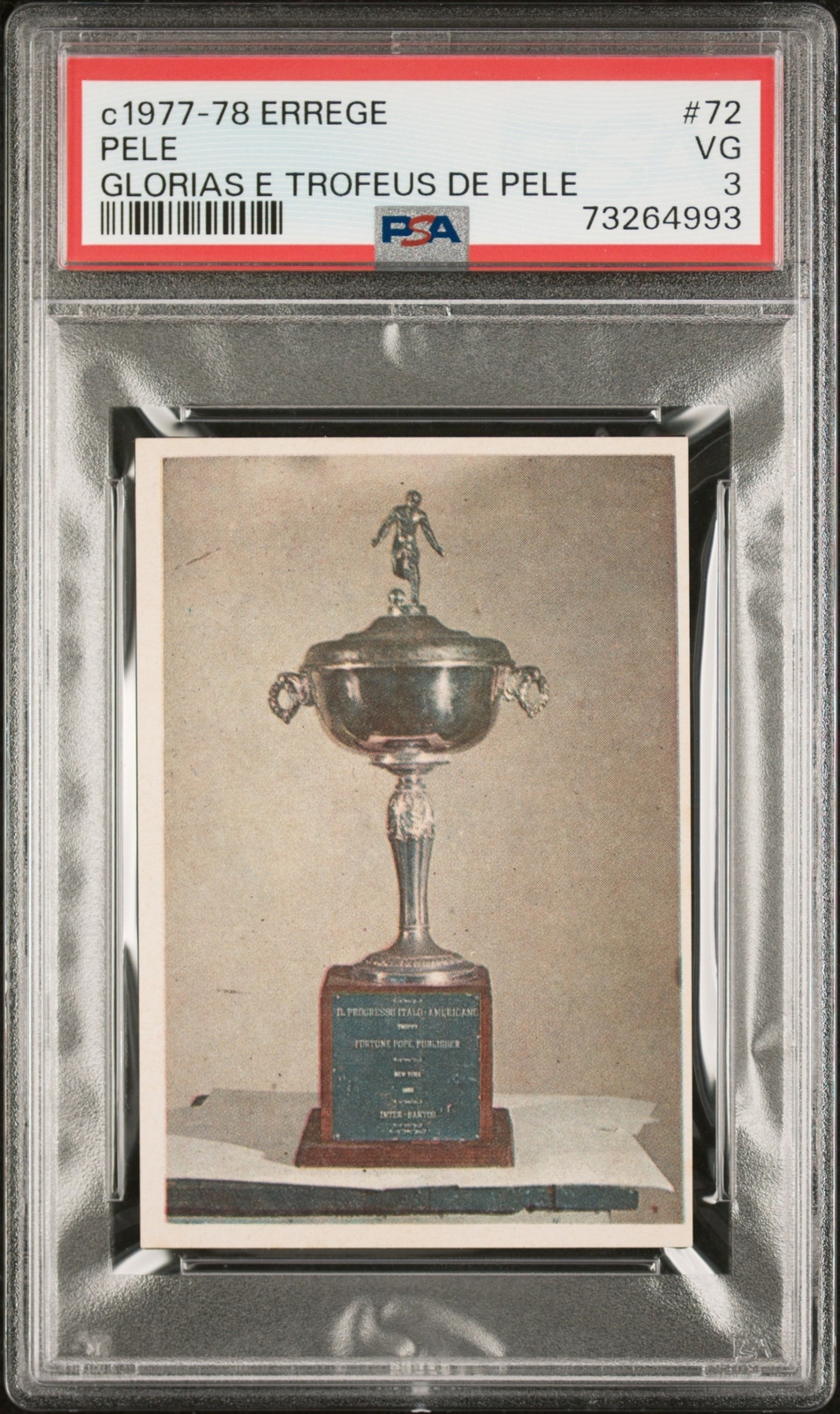 PSA 3 VG Pele 1977 Errege #72 Rare Trading Card Glorias e Trofeus de ...
