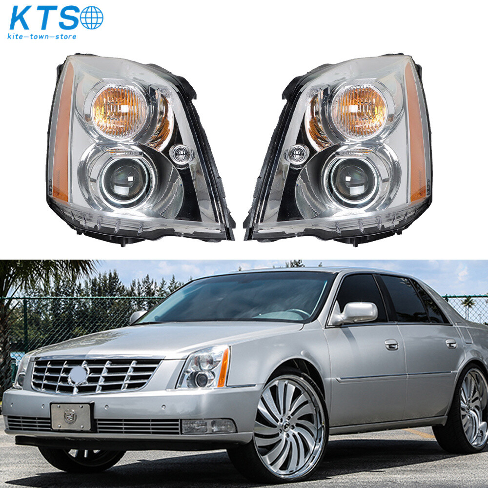 Headlight For 2008-2011 Cadillac DTS HID/Xenon Projector Chrome Right ...