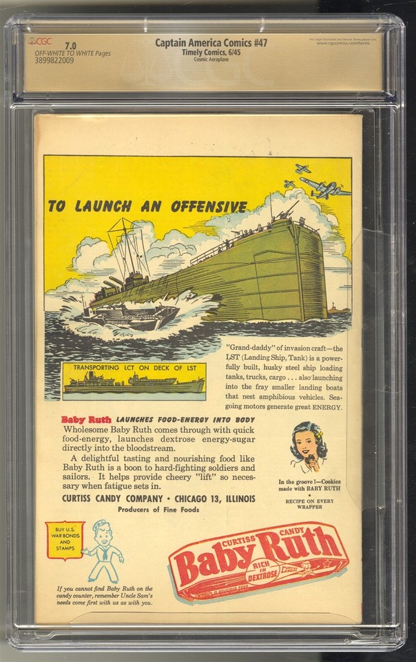 Captain America #47 Schomburg CGC 7.0 OW Cosmic Aeroplane Pedigree | eBay