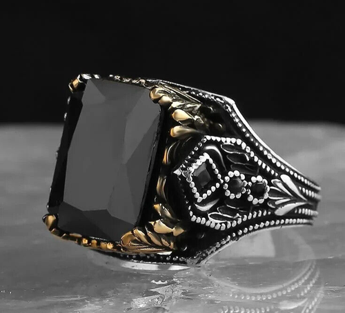 Men's Silver Ring 925 Sterling Silver Men's Ring Turkish Handmade ...