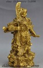 10" chinese brass guan gong guan yu Generals Hold Broadsword Stand ...