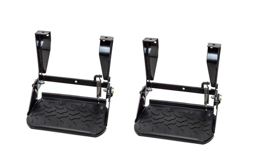 Land Rover Defender 90 110 1983-2016 Fold Down Rubber Topped Side Steps ...