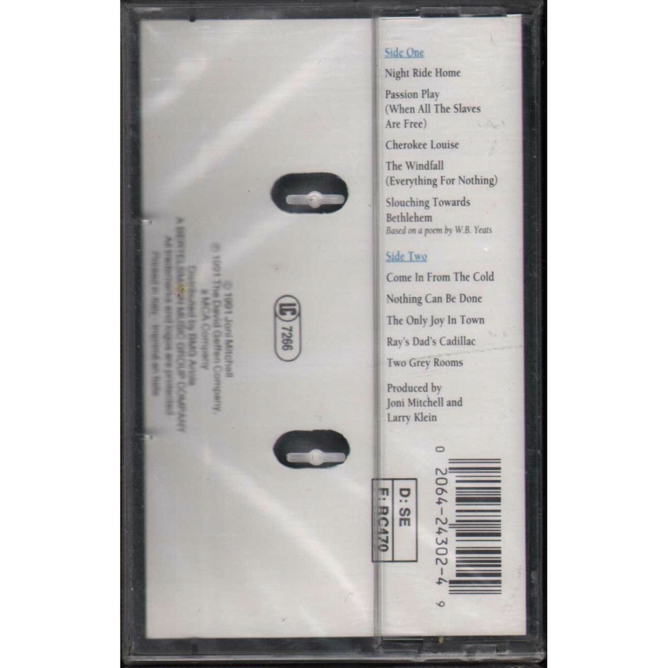 Joni Mitchell‎‎ MC7 Night Ride Home/Geffen Records ‎– 9 24302 4 Sealed ...