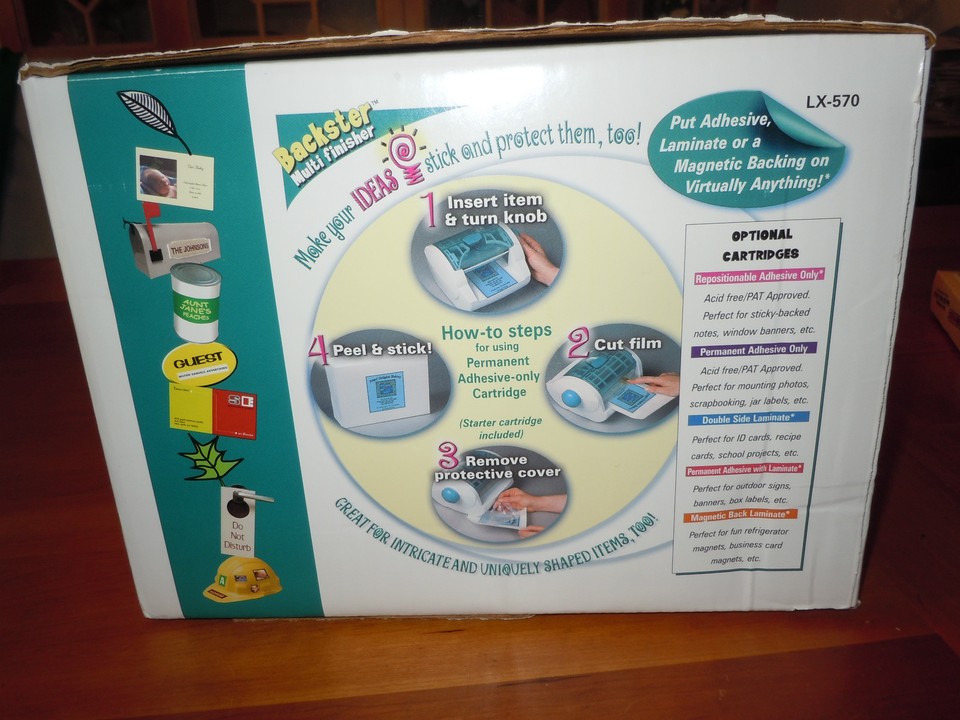 Laminating Machine & Adhesive Cartridge Brother Backster Laminator LX ...