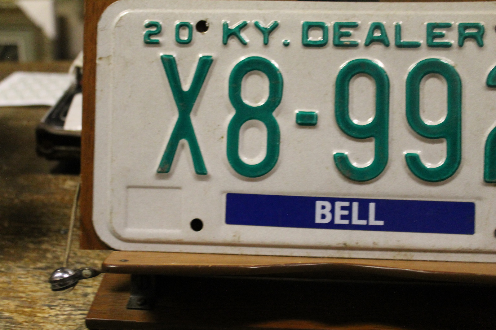 2009 Kentucky Auto Dealer License Plate Bell County X8-992 | eBay