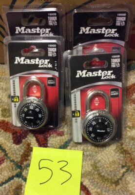 4-Master Lock 1500D Dial Combination Lock, 1-7/8-inch, Black | eBay
