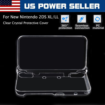 For New Nintendo 2DS XL/LL Clear Crystal Hard Shell Protective Skin ...