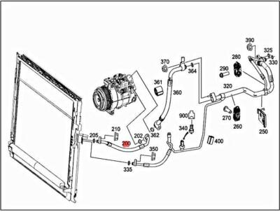 Genuine MERCEDES W166 X166 GL-CLASS X166 Refrigerant line 1668300215 | eBay
