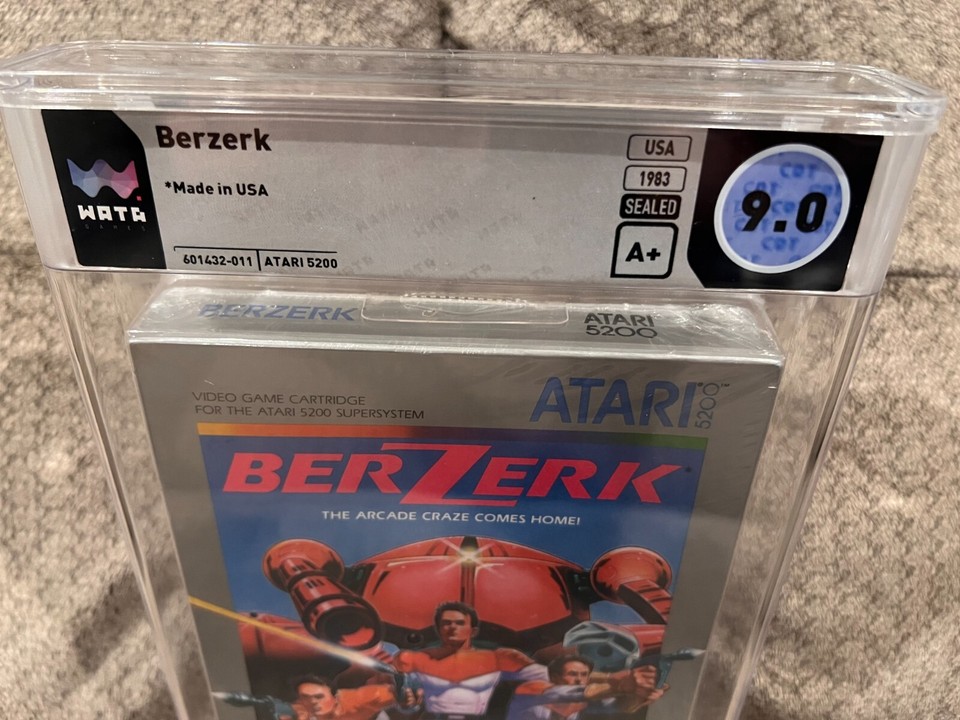 BERZERK ATARI 5200 Video Game WATA Graded 9.0 MINT - Seal A+ Brand New ...