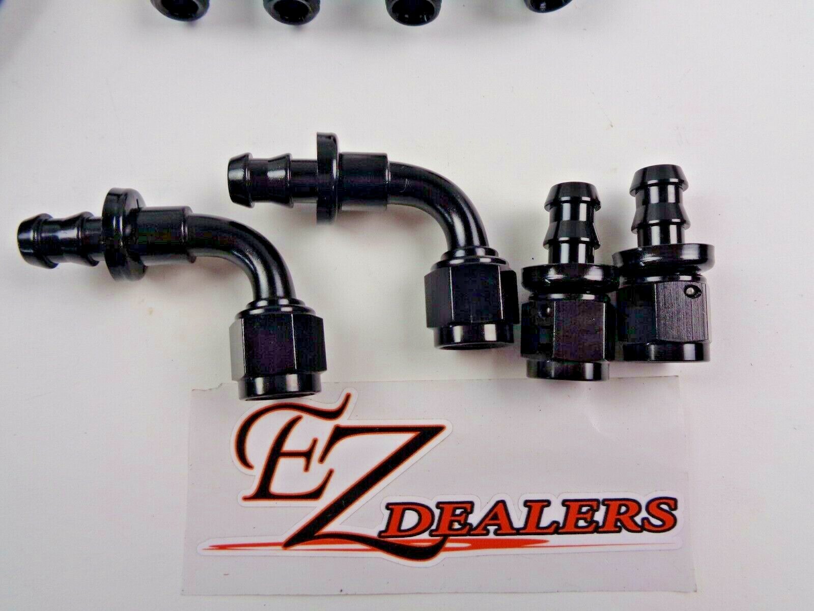 Automatic Transmission Cooler Line Kit TH350 400 700R -6AN Black Push ...