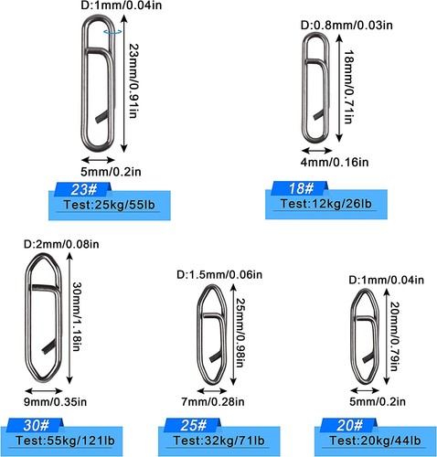 Fast Fishing Power Clips Stainless Steel Clip Connector Quick Change ...