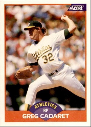 1989 Score Baseball Card Greg Cadaret Oakland Athletics #340 | eBay