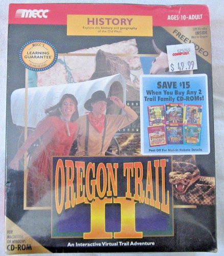 Factory Sealed 1995 Oregon Trail II, Video, For windows/Macintosh CD ...