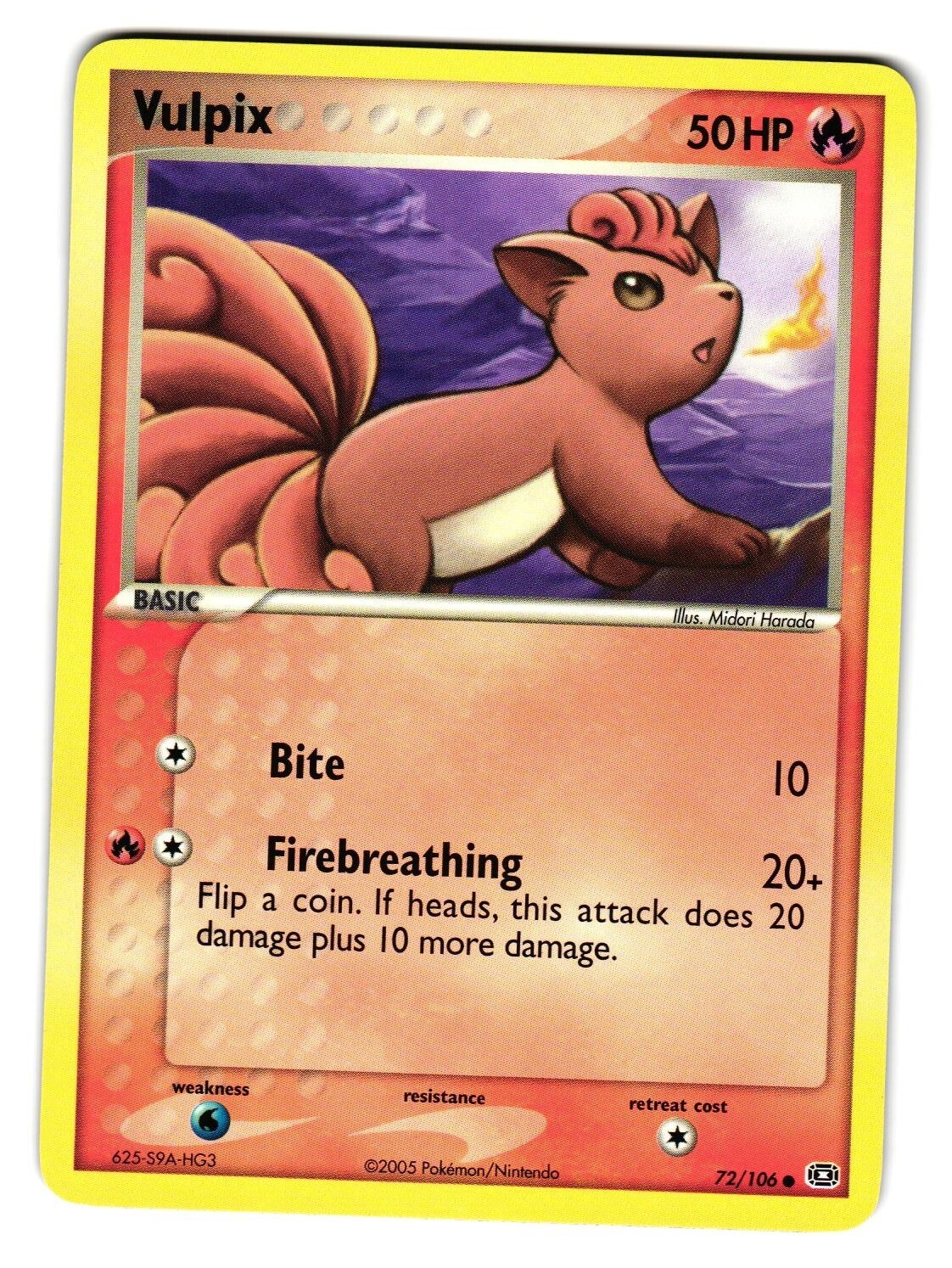 Vulpix 72/106 EX Emerald 2005 Light Play LP | eBay