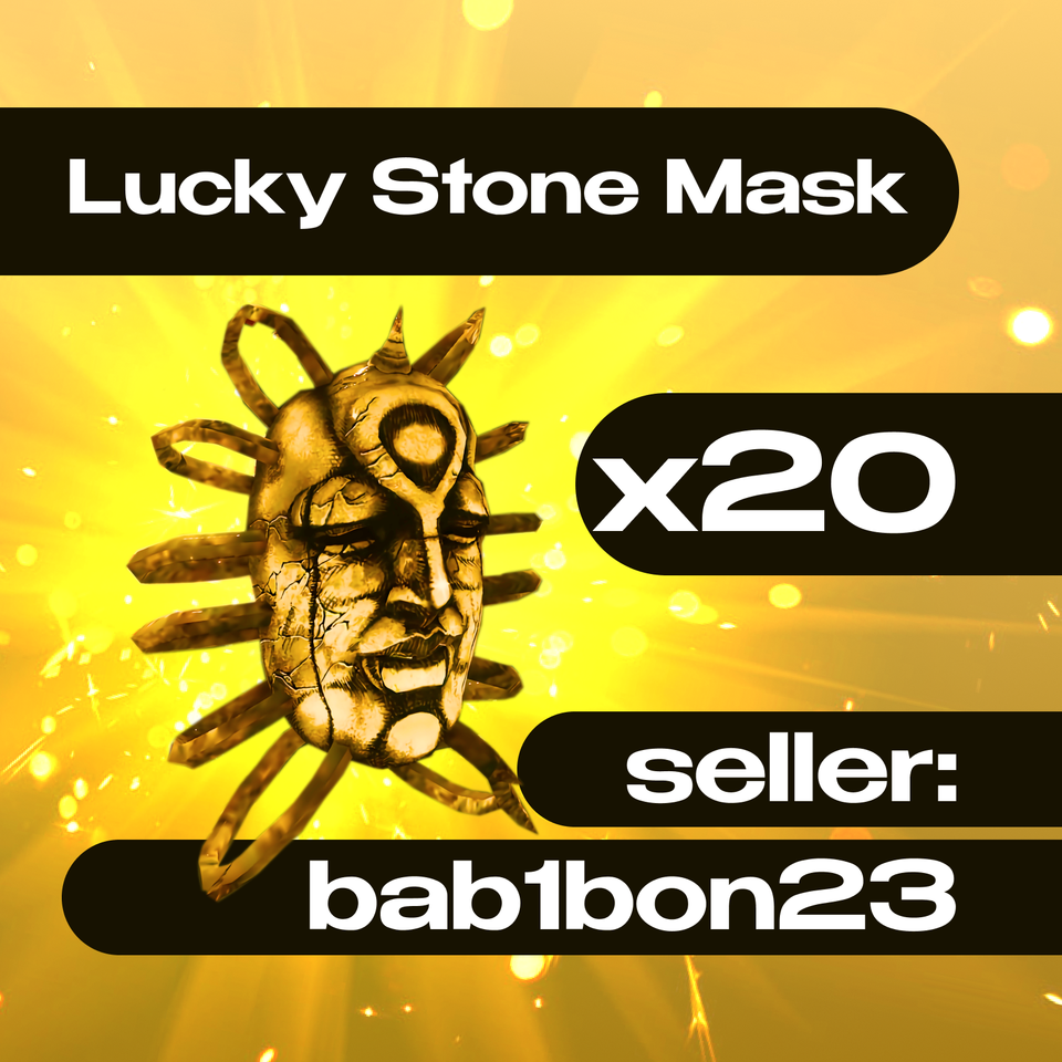 Roblox - YBA / Your Bizarre Adventure - Cheapest Lucky Stone Masks! | eBay