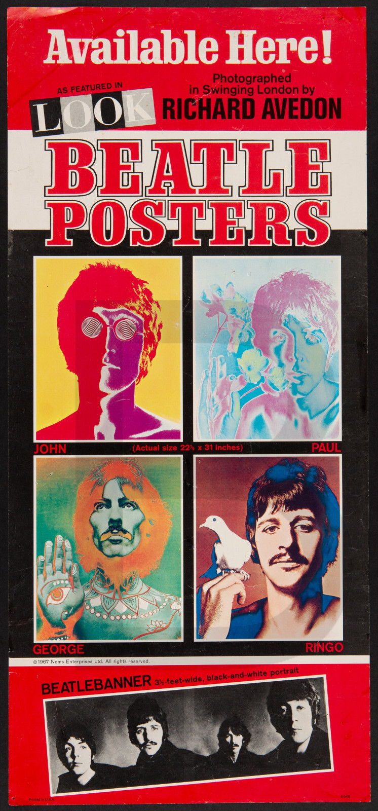 The Beatles Look Magazine Advertising Poster 19 x 9" Photo Print | eBay