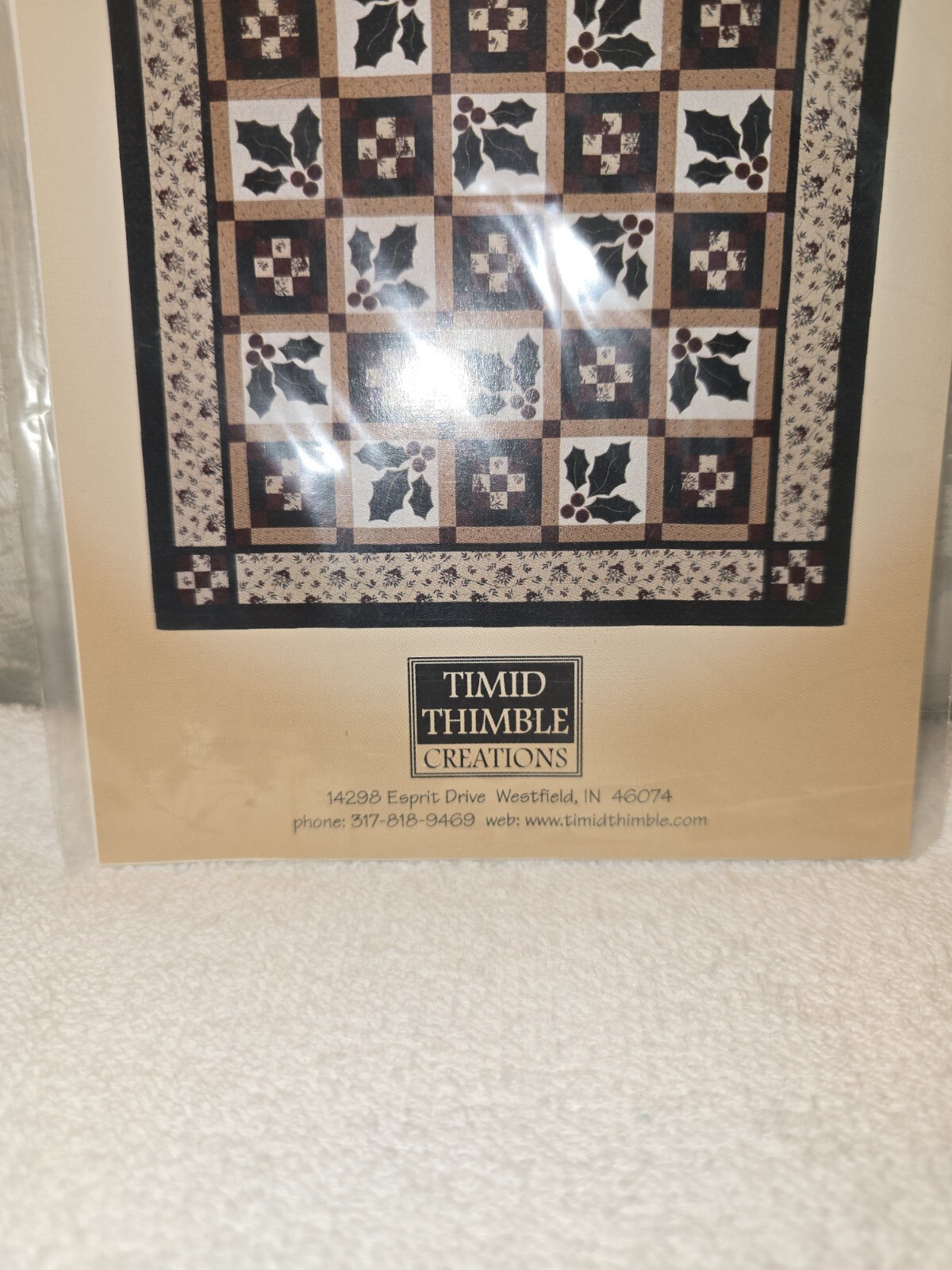 ONLY PATTERN Vntg. Timid Thimble Holly Jolly By Nancy Odom #548P Retro ...