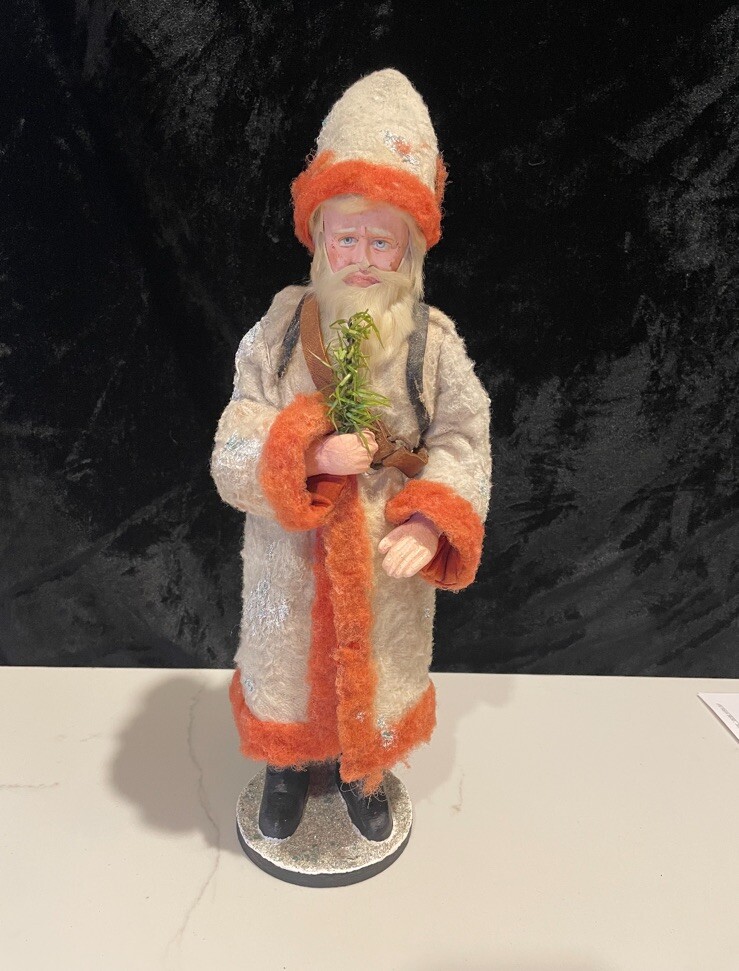 Antique German Santa Belsnickle Paper Mache Candy Container- 1900s- 13. ...