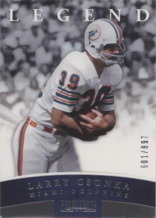 2012 Panini Prominence - Legend Larry Csonka #127 Silver /897 for sale ...