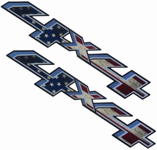 4x4 American Flag Decals Bedside Truck Stickers (Set of 2) | eBay