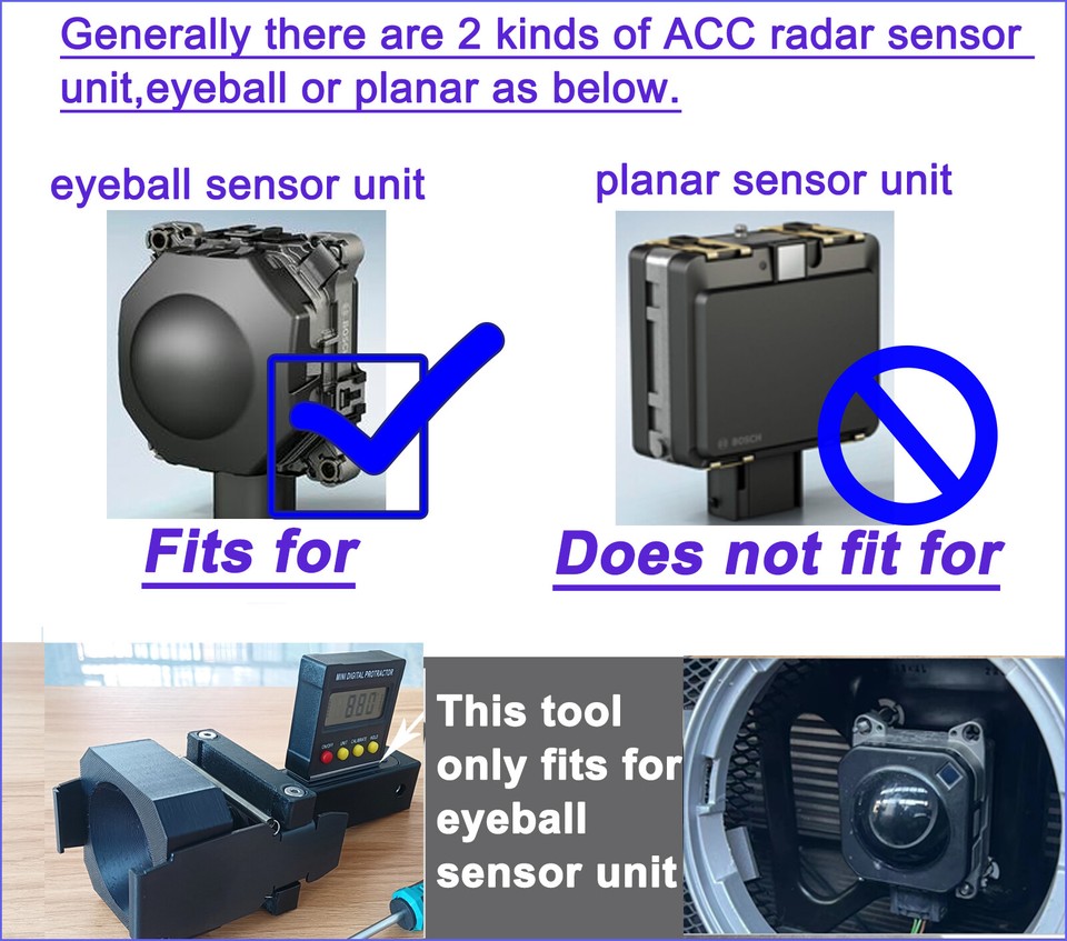 US STOCK ADAS Calibration Tool Dynamic ACC Radar Sensor Angle Leveling ...