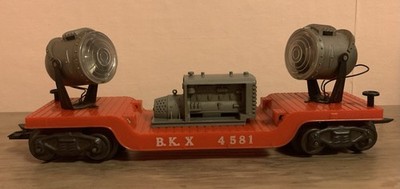 MARX train - 4581 B.K. X Double Searchlight Car - O gauge | eBay