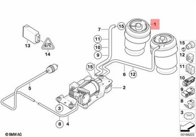 Genuine BMW X5 X6 M E70 E71 X5 50iX SAC SAV Pneumatic Spring Rear ...