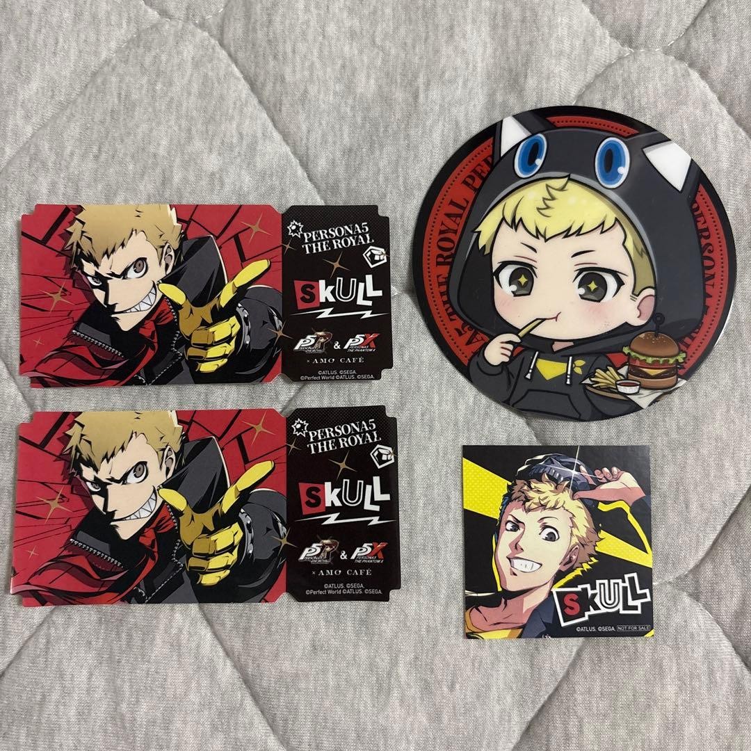 Persona 5 Royal P5R Skull Ryuji Sakamoto Coaster Sticker Set New | eBay