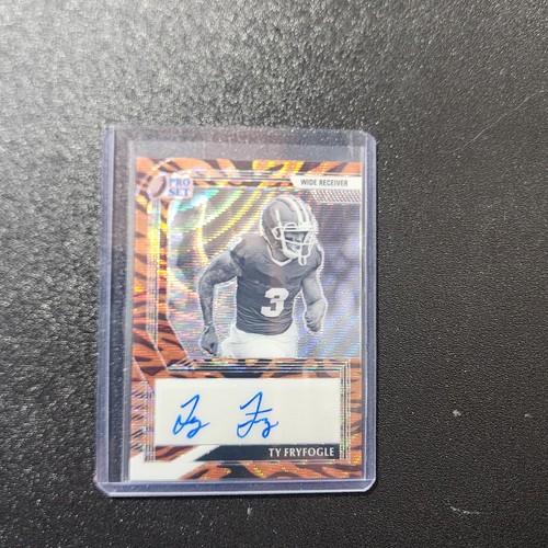 2022 Leaf Pro Set Metal - Tiger Stripe #BW-TF2 Ty Fryfogle... Autograph ...