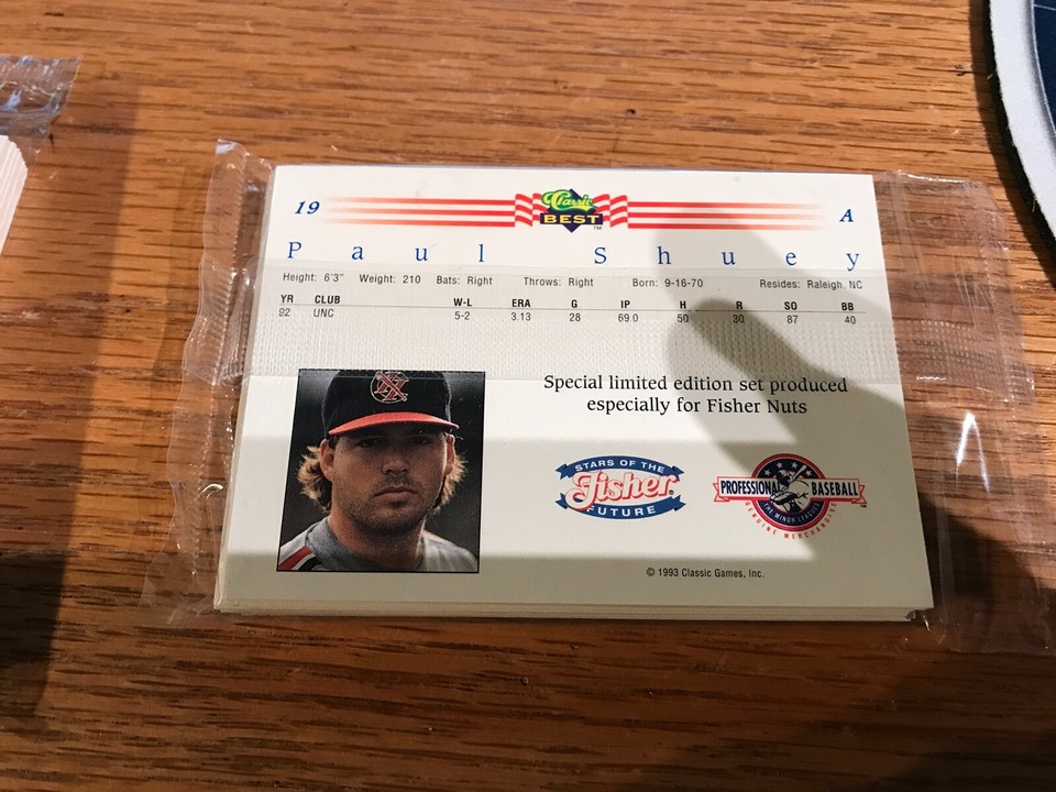 Fisher Nuts Classic Best Stars of the Future Baseball Cards 19 Minor ...