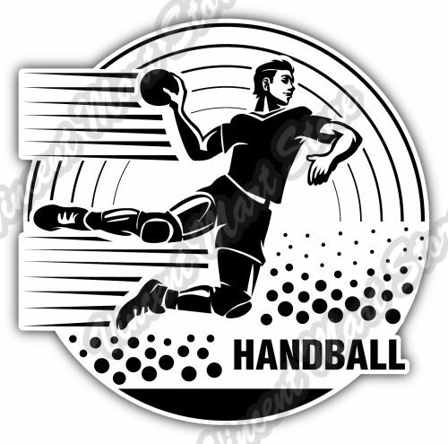 Team Handball Throwing Ball Olympic Sport Car Bumper Vinyl Sticker ...