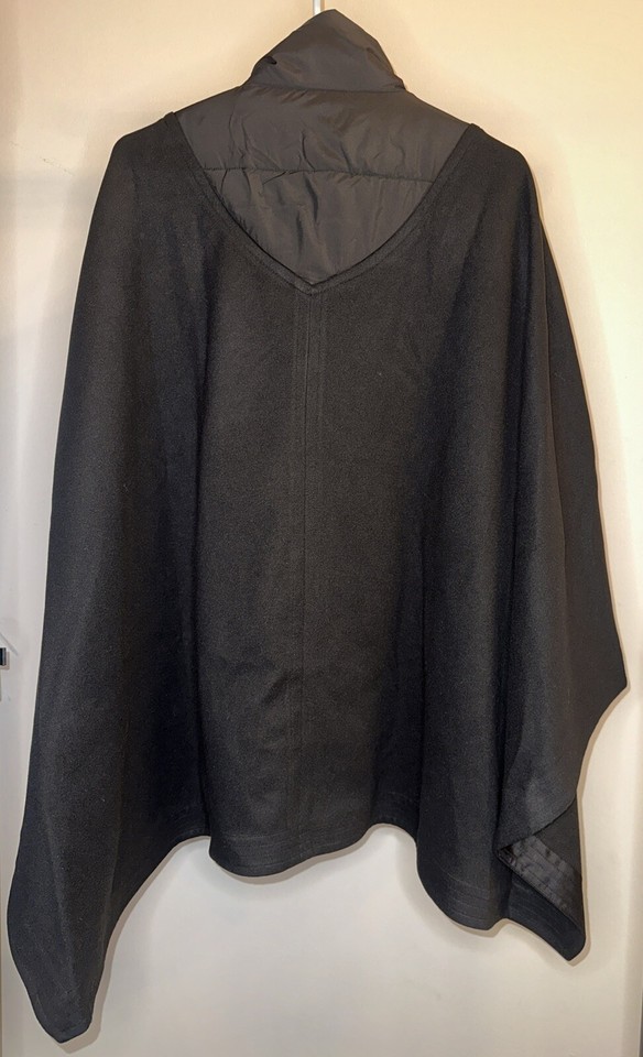 Tuckernuck Women's High-Neck Poncho Jacket In Black - One Size | eBay