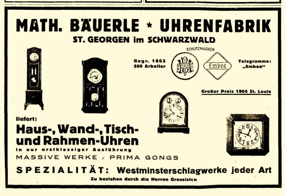 Embee Peerless Grandfather Clock Germany 1900s Brass OEM Works Fine ...