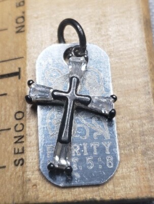 Vintage pendant medal sterling silver Purity cross 925 G99 | eBay