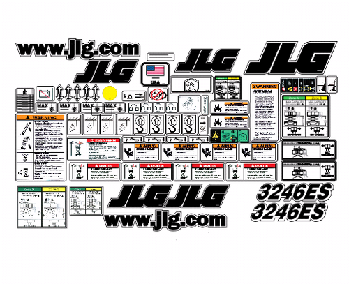 JLG 3246ES Scissor Lift Decal Kit 7 YEAR VINYL! | eBay