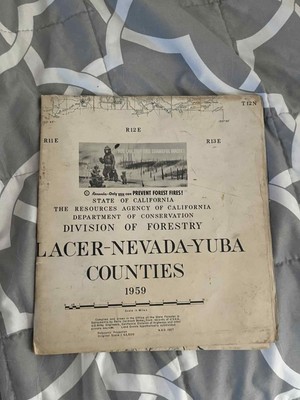 vintage CDF California Division Of Forestry NEVADA YUBA PLACER County ...