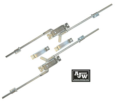 1 PAIR Door Rod Locks LH & RH C/W Guides Keepers Horsebox, Truck ...